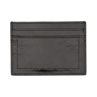 Moschino Kartenetui mit Goldplakette - - Accessories - Damen - Schwarzk - ONE SIZE