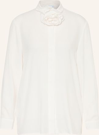 Marella Hemdbluse Mit Seide Und Abnehmbarer Schluppe weiss