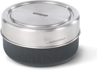 Black + Blum Bol Repas en Verre avec Couvercle Silicone - Bo&icirc;te Alimentaire Anti-Fuite - Base Protectrice PP/Fibre de Bois, Couvercle Inox - Ardoise - 750ml
