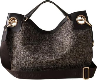 Borbonese Femme, Sacs, Brun, Taille: ONE Size London Hobo Medium
