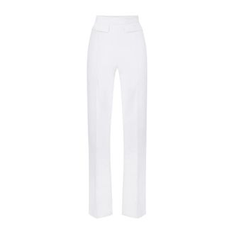 Elisabetta Franchi Doppellagige Stretch-Krepphose - - Trousers - Damen - Wei&szlig; - S