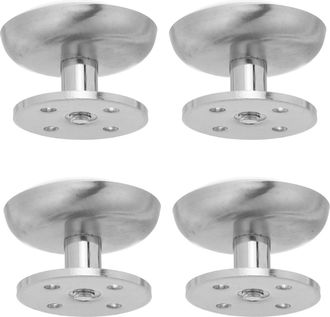 Holibanna HONITANO 4 Satz Verstellbare M&ouml;belf&uuml;&szlig;e aus Edelstahl H&ouml;he Runde M&ouml;belbeine mit Schrauben Stabile Ersatzf&uuml;&szlig;e f&uuml;r Sofa Tisch Schrank K&uuml;chenm&ouml;bel Robuste