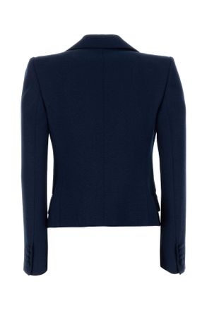Valentino Garavani Womens Navy Blue Viscose Blazer Provenceblue Giacche E Gilet Jacket