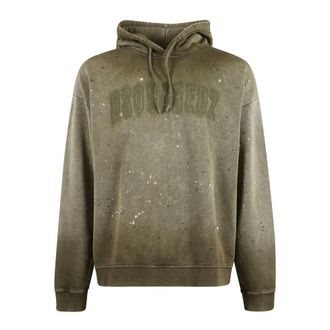 Dsquared2 Olivegr&uuml;ner Baumwoll-Hoodie - - Sweatshirts & Hoodies - Herren - Gr&uuml;n - 4XL