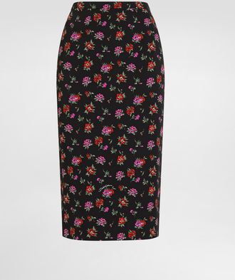 Dolce & Gabbana Gerade Geschnittener Rock Mit Blumen-print - Frau R&ouml;cke Mehrfarbig 40