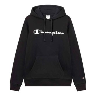 Champion Big Printed Logo Hoodie - - Sweatshirts & Hoodies - Herren - Schwarzk - M