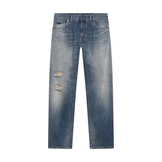 Dolce & Gabbana Homme, Jeans, Bleu, Taille: XL Jean Droit