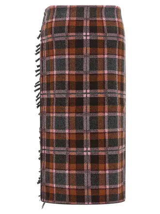 Guest In Residence Tartan Wrap Skirt - Brown