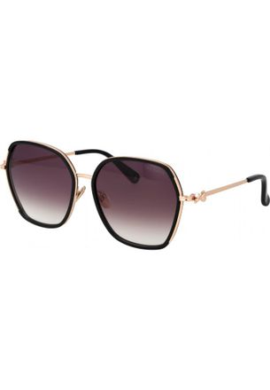 Ted Baker TB1776 Kira 001 gl&auml;nzende solide schwarzbraune Sonnenbrille mit Farbverlauf