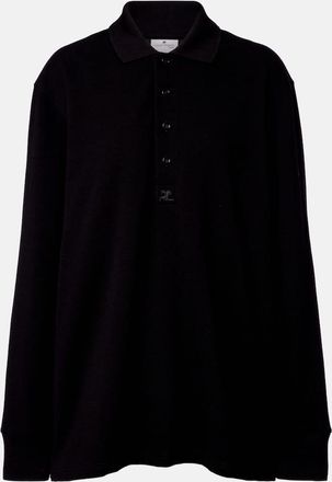 Courr&egrave;ges Courr&egrave;ges Polopullover aus Baumwoll-Jersey