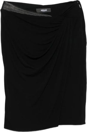 Versace Femme, Jupes, Noir, Taille: 36 FR Skirt Stretch Crepe Jersey