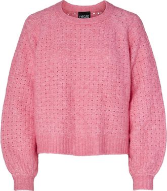 Pieces Pcsikka Ls O-Neck Knit Bc W.O Wool