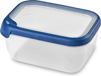 Curver Bo&icirc;te alimentaire rectangulaire multi usage 1,8L en polypropyl&egrave;ne 100% recycl&eacute;, 20x15x9,3 cm, adapt&eacute; au Micro-Ondes, Lave-Vaisselle, Cong&eacute;lateur- Bleu