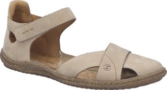 Josef Seibel Barfu&szlig;schuh JOSEF SEIBEL Caitlyn 05, Damen, Gr. 39, creme, Leder, Schuhe Barfu&szlig;schuh, Sommerschuh, Halbschuh mit praktischem Klettverschluss, G-Weite