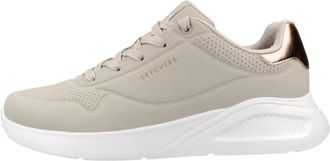 Skechers Femme, Chaussures, Beige, Taille: 35 EU Uno Lite Shimmer Along