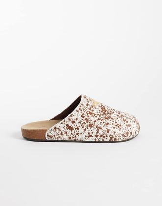 adidas Originals Adimule - Claquettes &agrave; imprim&eacute; vache-Neutre