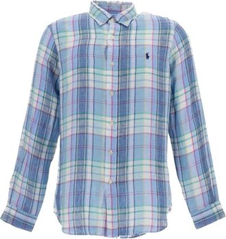Polo Ralph Lauren Homme, Chemises, Multicolore, Taille: XL Camicia in lino a maniche lunghe