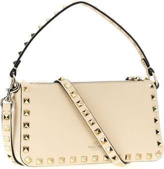 Valentino Garavani Rockstud Shoulder Bag - Beige