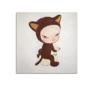 Generic Yoshitomo Nara Harmless Kitty, Kunst-Poster, Leinwand, Wandkunstdrucke, Geschenke, Foto, Bild, Gem&auml;lde, Raumdekoration, Heimdekoration24x24inch(60x60c