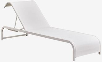 Sklum Verstellbare Liege aus Stahl Marietta Gardenia Wei&szlig;
