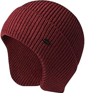 Generic Bonnet Femme Hiver Bonnet Femme Chapeau Femme Hiver Confortable Classique - Bonnet Ski Doubl&eacute; Polaire Homme Femme, Bord Roulott&eacute; Chaud, Respirant et C