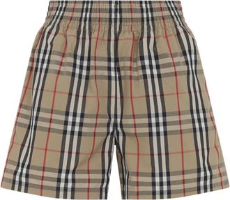 Burberry Femme, Shorts, Multicolore, Taille: 34 FR Shorts en coton &agrave; carreaux