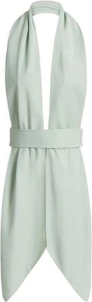 Alberta Ferretti Femme, Tops, Bleu, Taille: 38 FR Scarf-effect Open Back Top