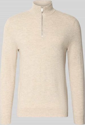 Profuomo Jacke aus Baumwoll-Mix in Strick-Optik