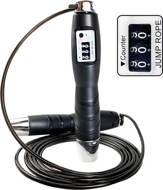 Generico Springseil, Springseile mit Z&auml;hler f&uuml;r Fitness, verstellbar, f&uuml;r Fitness, Herren, Damen, Kinder, Kalorienverbrennung, Geschwindigkeit, Fitnessstudio, 