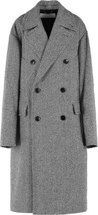 Dries Van Noten Langer Mantel - Grau