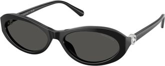 Swarovski Lunettes de soleil ovales Sk6069U - Femme - Accessoires - Noir - Taille: 56 MM