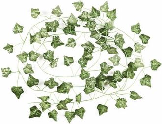 The Home Deco Factory HD8100, Artificial Ivy Garland 2.3m - Natural Interior Decoration, Durable and Aesthetic Plant, Ideal for Living Room, Bedroom or Office - Green