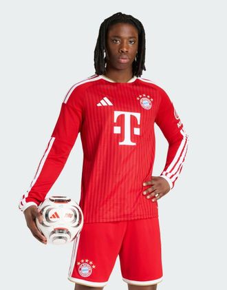 adidas Fc bayern 26/27 maillot domicile manches longues en rouge &eacute;carlate / blanc