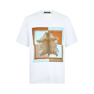 Roberto Cavalli Homme, Tops, Blanc, Taille: XL T-Chemises