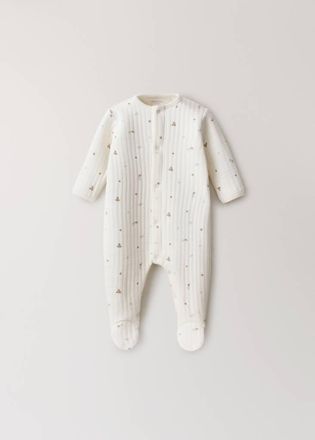 Mango Combinaison pyjama imprim&eacute;e blanc cass&eacute; - Home - 12-18 mois - MANGO HOME
