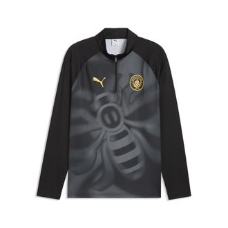 Puma Manchester City Aufw&auml;rmoberteil mit Rei&szlig;verschluss bis zum Hals Herren, Accessoires, Schwarz, XXL