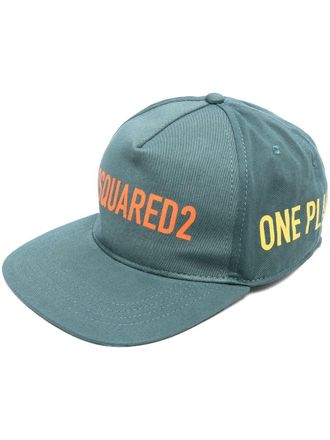 Dsquared2 Baseballkappe mit Logo-Print - Gr&uuml;n