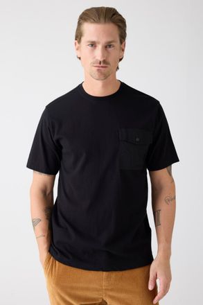 Knowledge Cotton Apparel Herren vegan T-Shirt Tasche Black Jet