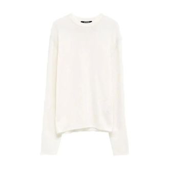 Jacquemus Pull &agrave; col rond &agrave; manches longues - Homme - Pulls - Blanc - Taille: XL