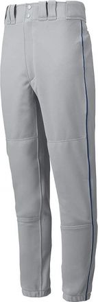 Mizuno Premier Herren-Baseballhose, paspeliert, Herren, 350148.9151.03.XS, Grau/Marineblau, X-Small