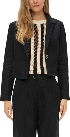 s.Oliver Kurzer Boxy-Blazer aus Leinen