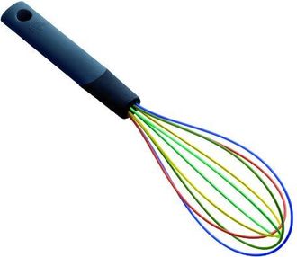 Kuhn Rikon 22304 Küchenhelfer Zubehör farbig Cooks Tools Silikonschneebesen schwarz groß 30 cm