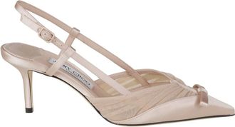 Jimmy Choo London Femme, Chaussures, Beige, Taille: 36 EU Afia Mesh Sling Back 65