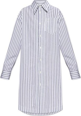Ami Femme, Robes, Blanc, Taille: 42 FR De Coeur Wide Shirt Dress
