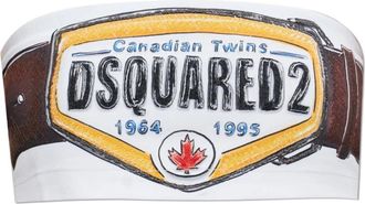 Dsquared2 Femme, Tops, Blanc, Taille: 36 FR Short Logo Top