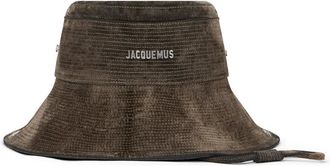 Jacquemus Femme, Accessoires, Brun, Taille: 58 CM De-N&icirc;mes Denim Bucket Hat