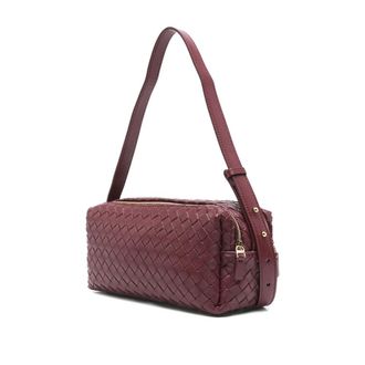 Elleme Womens Shoulder Bag Trousse Woven Red Leather Calf
