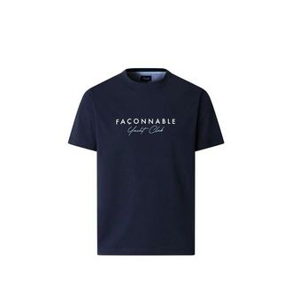 Fa&ccedil;onnable T-shirt marque &agrave; col rond en coton