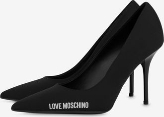 Love Moschino Escarpins en néoprène Rubber Logo - Noir