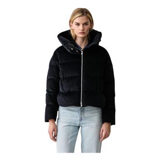 Pinko Pinko - Veste matelass&eacute;e en velours c&ocirc;tel&eacute; - Femme - Vestes - Bleu - Taille: 40 FR